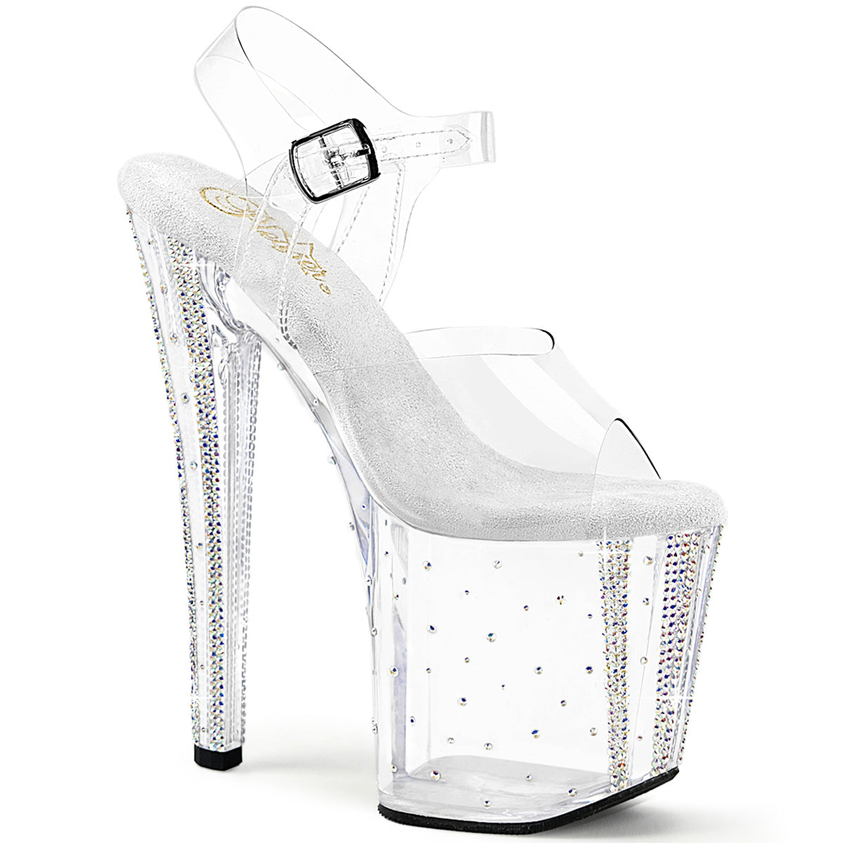 ENCHANT-708RS-01 Clear, Exotic Dancer Shoes, 8 Inch Heels, Pleaser ...